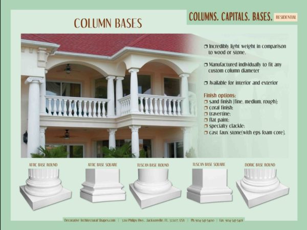 CUSTOM ARCHITECTURAL COLUMN CAPS – Decorative Architectural Shapes