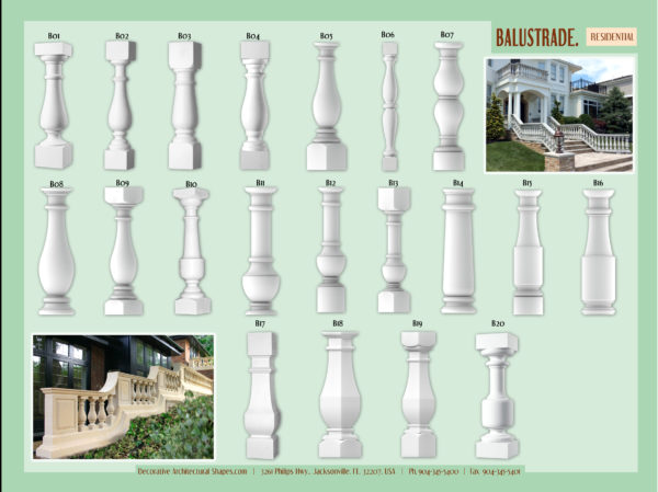CUSTOM ARCHITECTURAL BALUSTRADES – Decorative Architectural Shapes