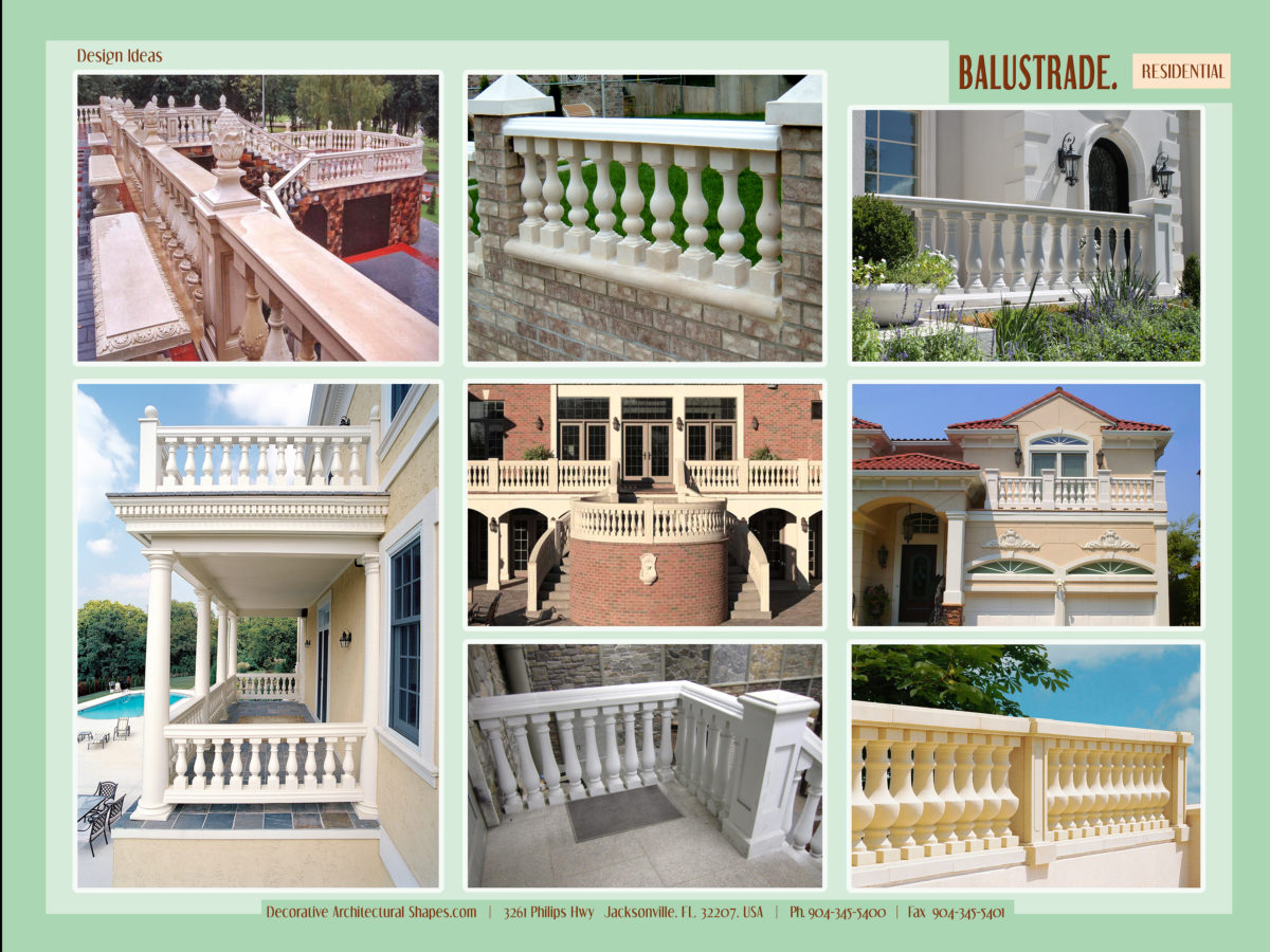 CUSTOM ARCHITECTURAL BALUSTRADES – Decorative Architectural Shapes